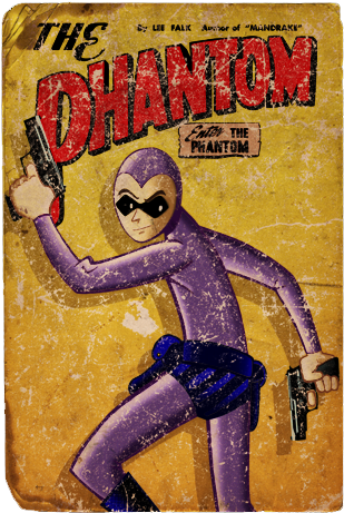 The Phantom Comic Illustration - Poster - Free Transparent PNG Download ...