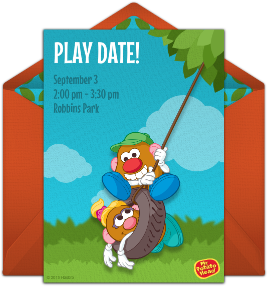 Download Potato Head Playdate Online Invitation - Finding Dory Birthday ...