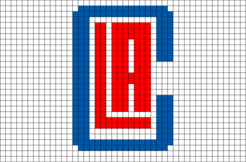 Nba Pixel Art - Clippers Logo Pixel Art - Free Transparent PNG Download ...