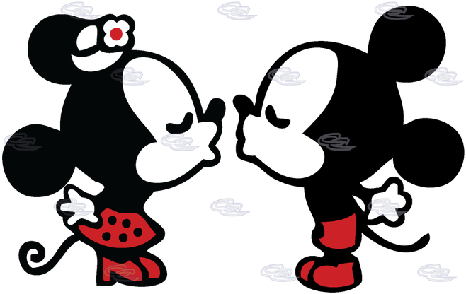 Download Kissing Couple Source - Mickey Mouse Y Minnie PNG Image with ...