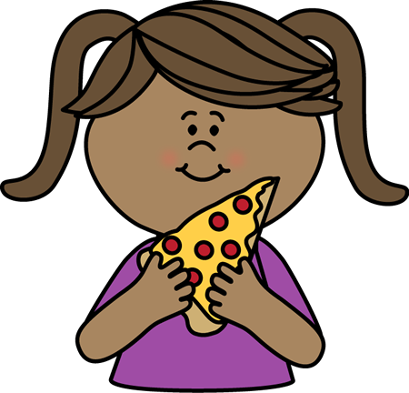 Girl Eating Pizza - Clipart Black And White Girl - Free Transparent PNG ...
