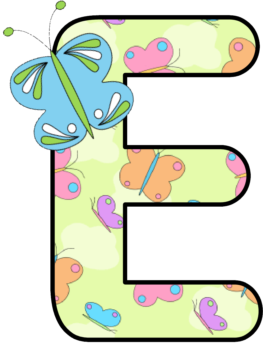 Download Alphabets Clipart Butterfly - Alphabet Letters Clip Art PNG ...