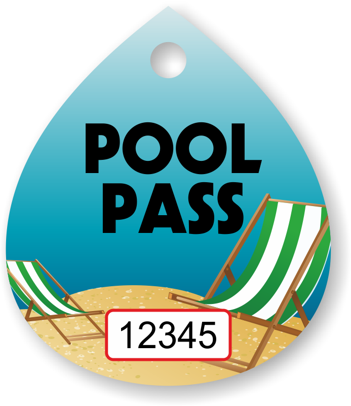 Download Pool Pass In Water Drop Shape, Beach Chair - Font PNG Image ...