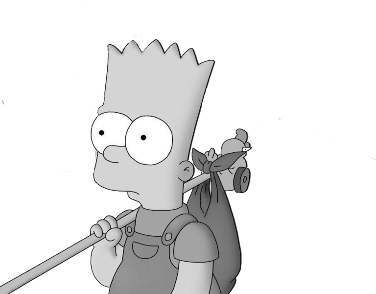 Download Bart Simpson Running Away PNG Image with No Background ...