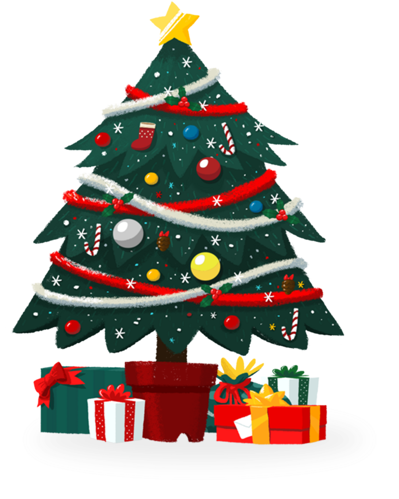 Download Christmas Holiday Elements Tree Gift Png And Psd - Girls ...