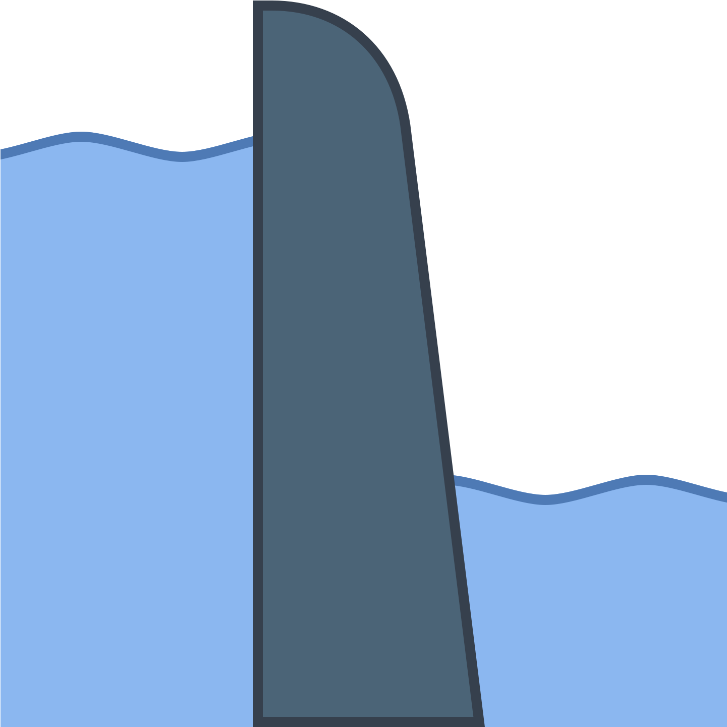 Download This Is An Image Of Two Sets Of Wavy Lines With A Dam - Png ...