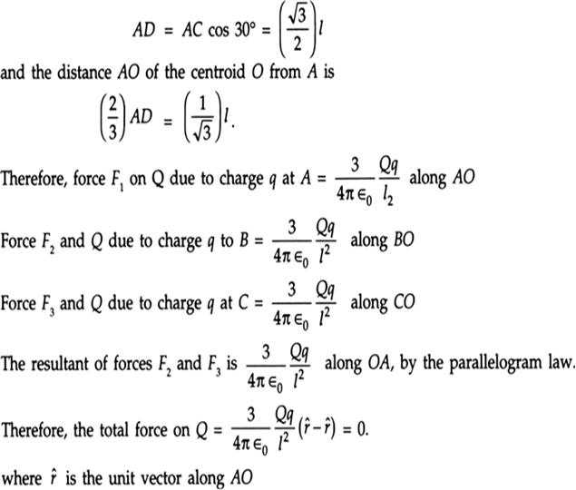 Download In The Given Equilateral Triangle Abc Of Sides Of Length - Consider Three Charges Q1 Q2 ...