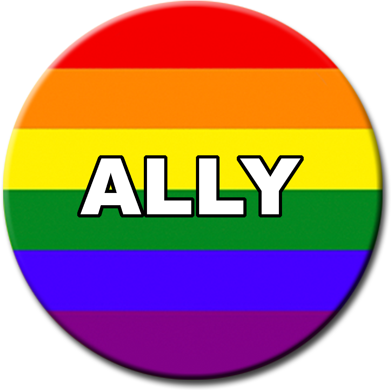 Download Rainbow Flag Ally Button - Ally Rainbow Flag PNG Image with No ...