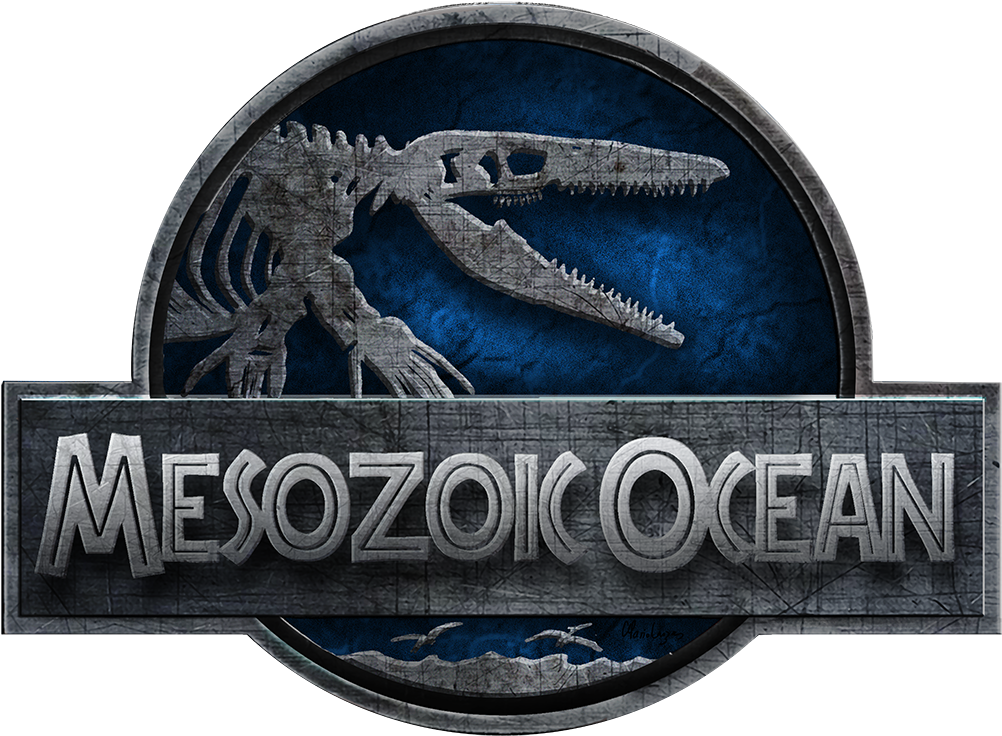 Download “ Mesozoic Oceans Logo Design - Logo Mosasaurus PNG Image with ...