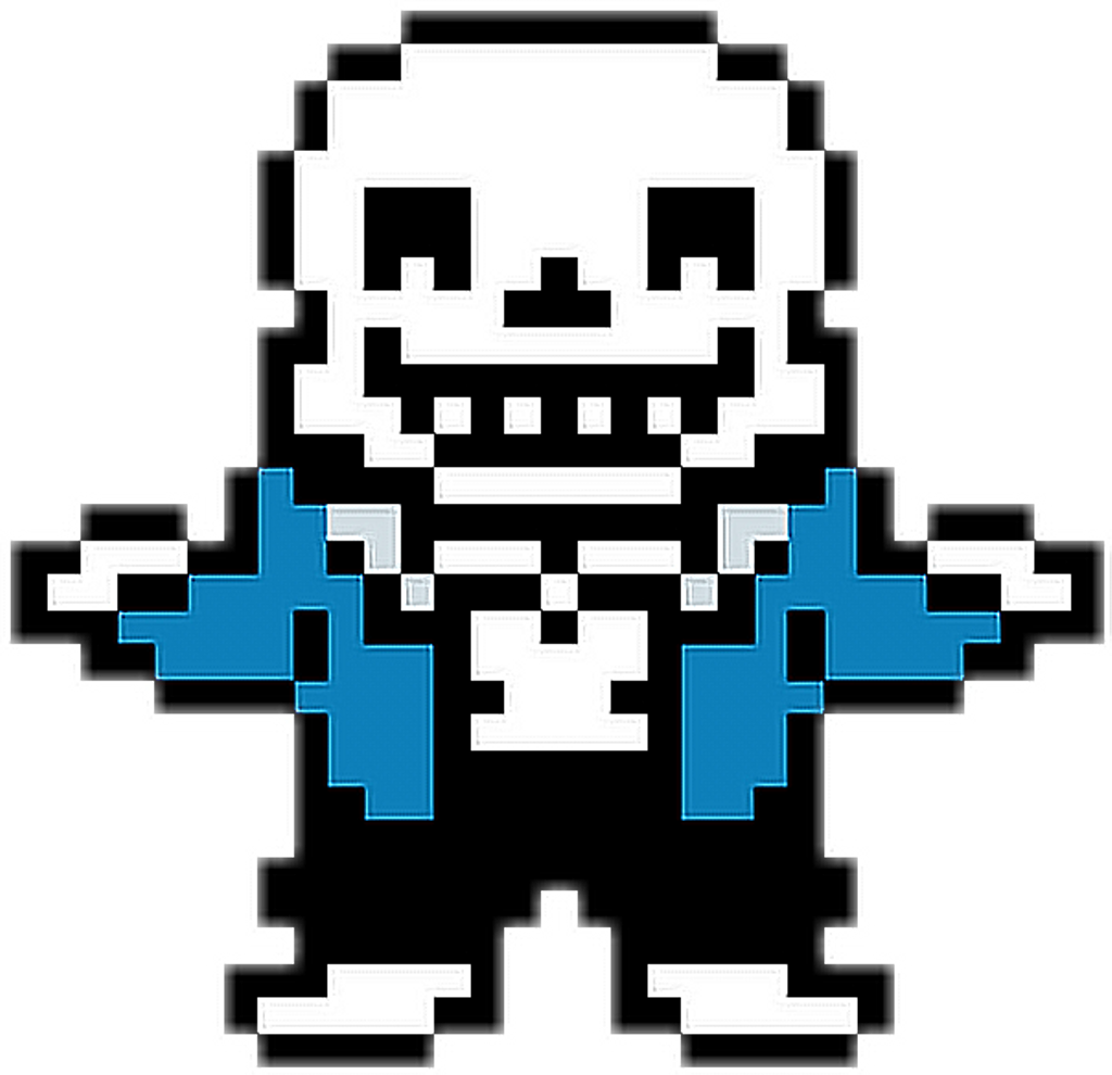 Sans Undertale Tale Pixel Blackandwhite Sceleton Joke - Undertale Sans ...