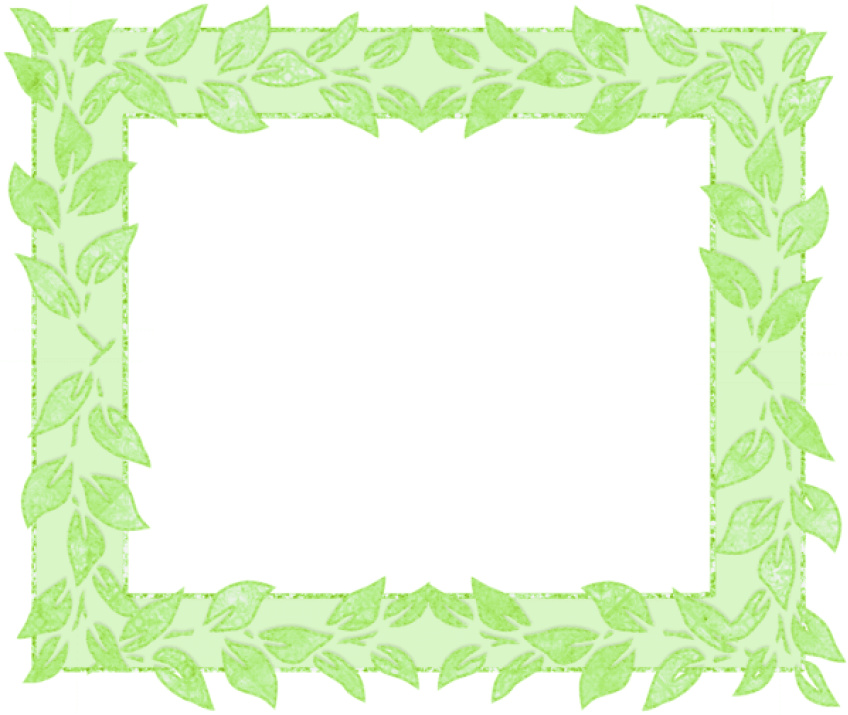 Download Free Png Green Transparent Frame With Leafs Png Images ...