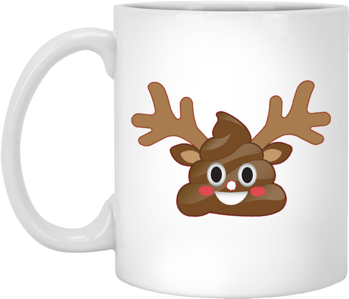Download Funny Christmas Emoji Poop Reindeer - Eye Roll Emoji Christmas ...