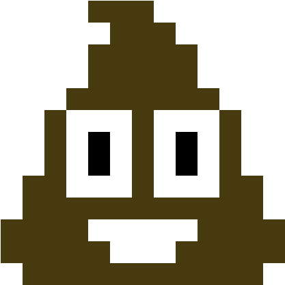 Download Emoji Poop - Minecraft Poop Emoji Pixel Art PNG Image with No ...