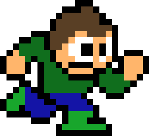 Download Run Run Greenman - 8 Bit Character Running PNG Image with No ...