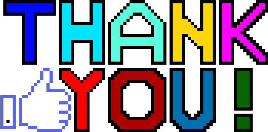 Download Thank You Pixel Art PNG Image with No Background - PNGkey.com