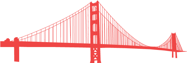 Download Golden Gate Bridge Illustration By Claire Sledge - Suspension ...