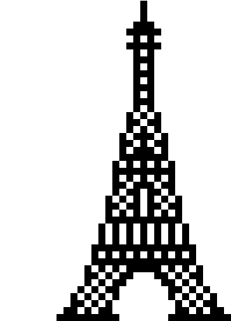 Pixel Eiffel Tower - Pixel Art Tour Eiffel - Free Transparent PNG ...