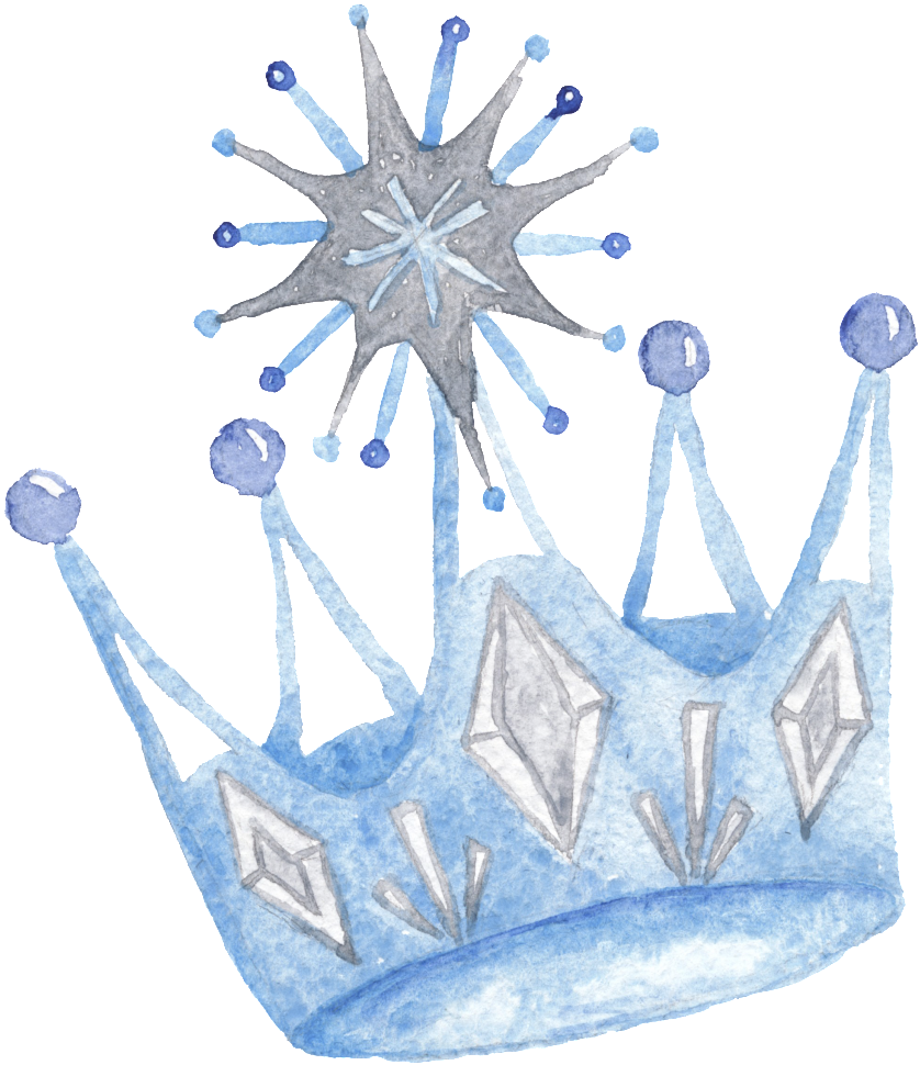 Download This Graphics Is Blue Hand Drawn Crown Cartoon Snow - Frozen ...