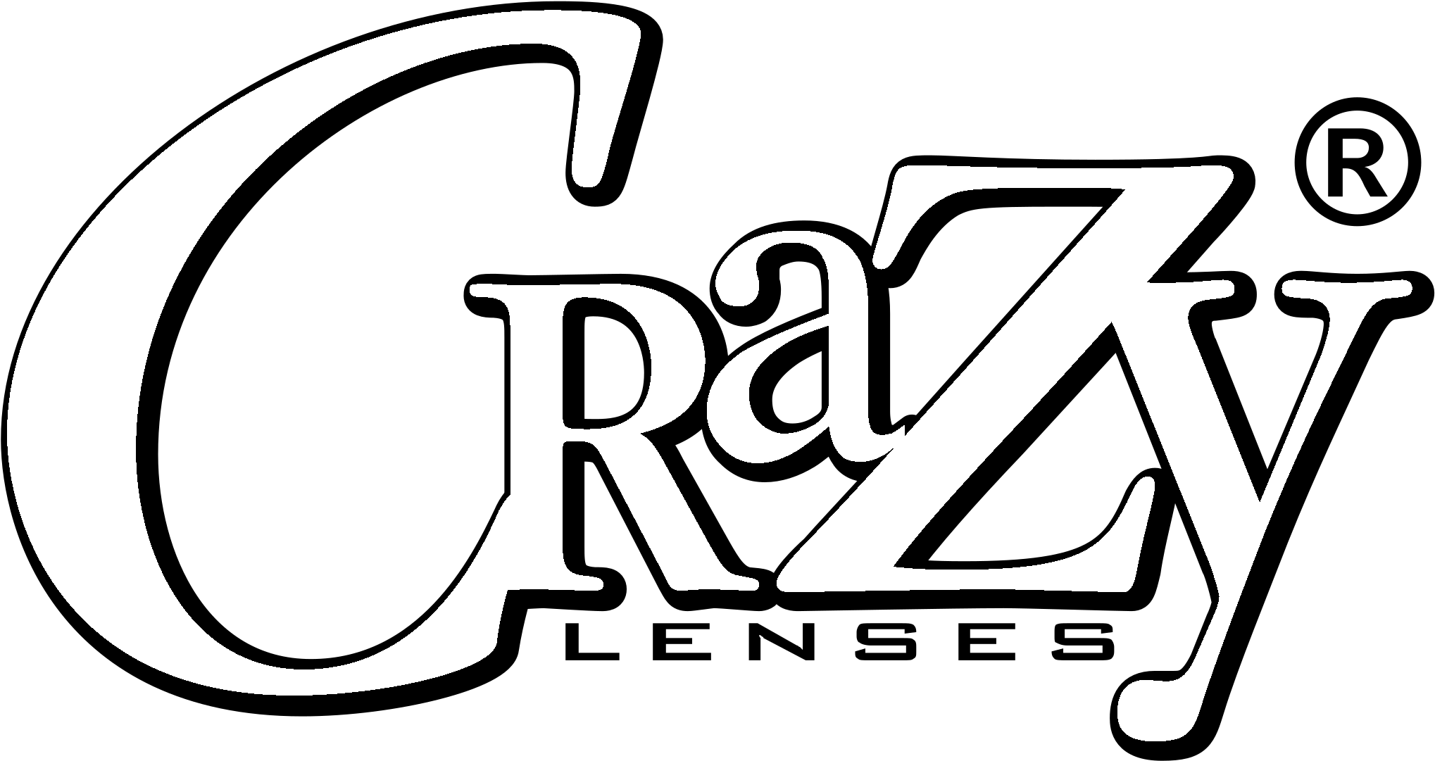 Crazy Lenses Logo Black And White - Crazy Logo Png - Free Transparent ...