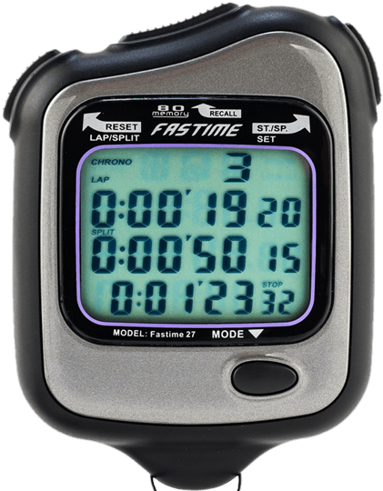 Download 80 Lap Memory Stopwatch - Fastime 27 Stopwatch PNG Image with No Background - PNGkey.com