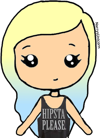 Download Cute Cartoon Girl Png Hd - Cafepress Hipsta Please T-shirt ...