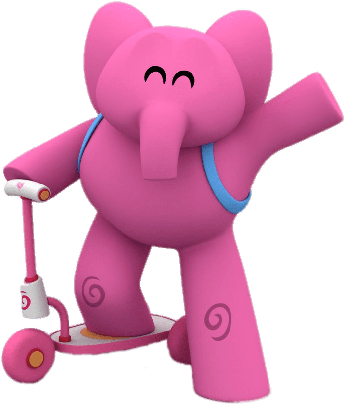 Elly Riding Scooter Png - Pocoyo Png - Free Transparent PNG Download ...