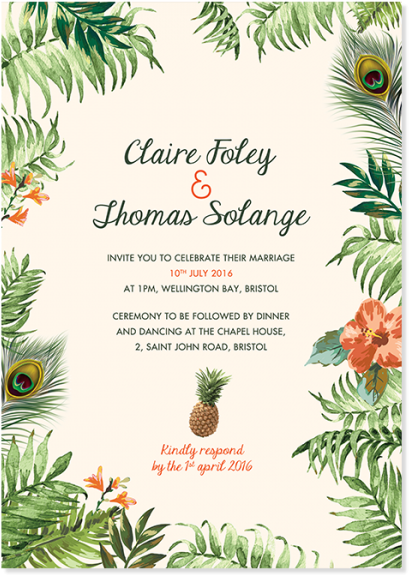 Download Tropical Jungle - Invitation - Jungle Themed Wedding ...