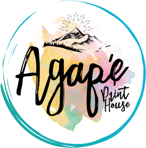 Download Agape Logo Colour Print House - Calligraphy PNG Image with No ...