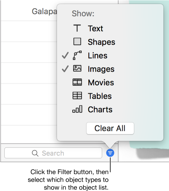 Download The Filter Pop-up Menu Open, With A List Of The Types - List ...