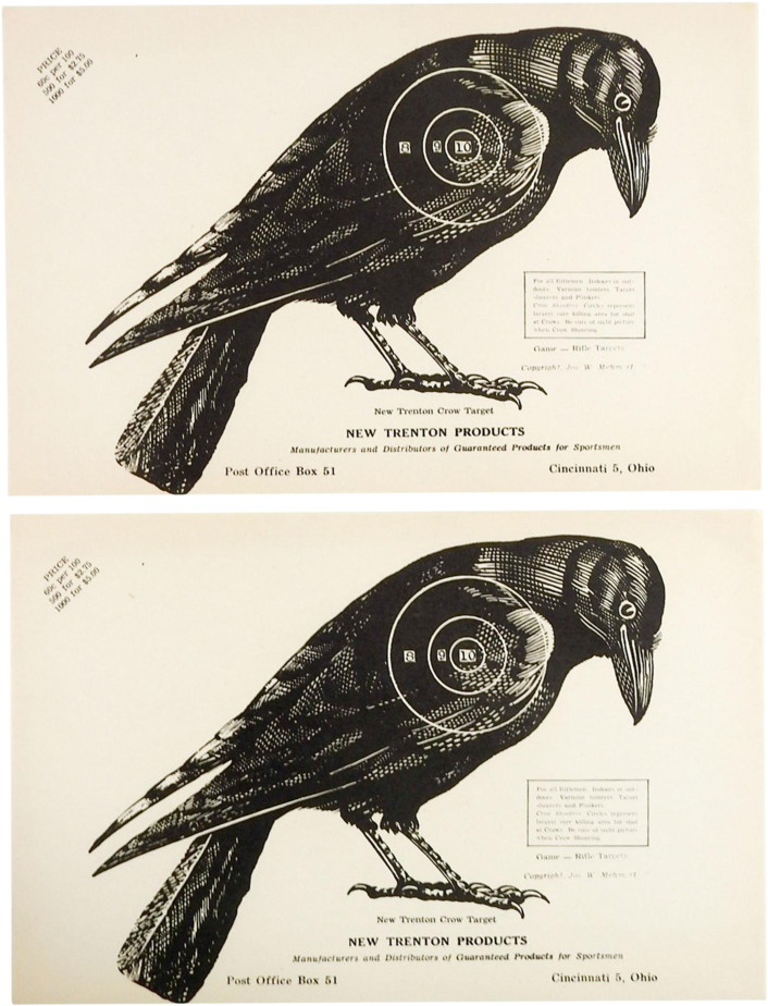 Download 1960s Vintage Crow Raven Paper Targets - Target PNG Image with ...