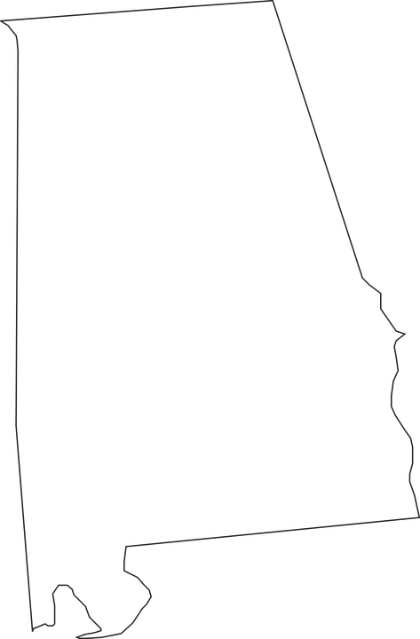 Download Alabama State Black And White PNG Image with No Background ...
