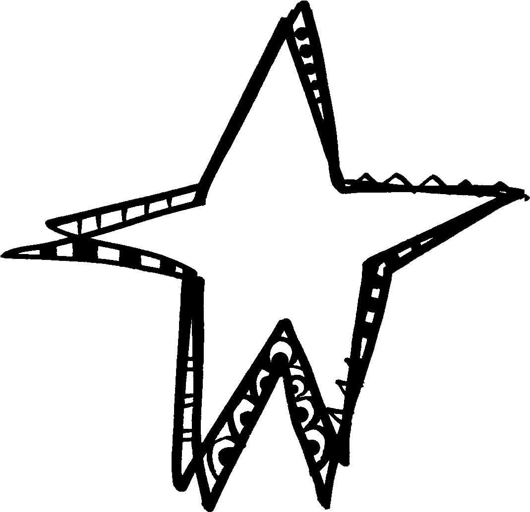 Star Outline Free Digi Stamp - Line Art - Free Transparent PNG Download ...
