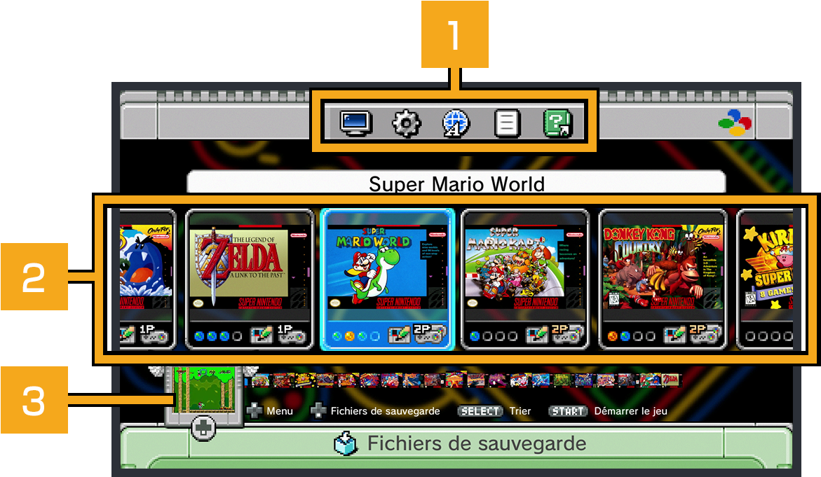 Menu De La Console Super Nintendo Classic Mini - Super Mario World ...