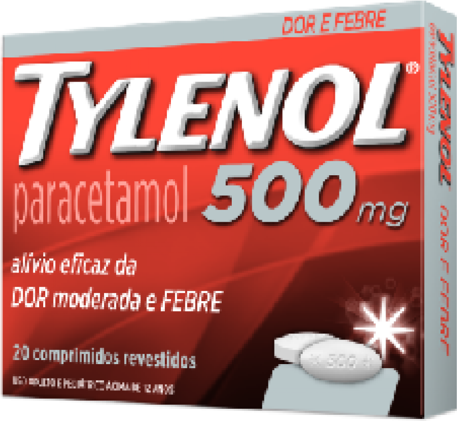Tylenol 500mg 20cpr - Paracetamol - Free Transparent PNG Download - PNGkey