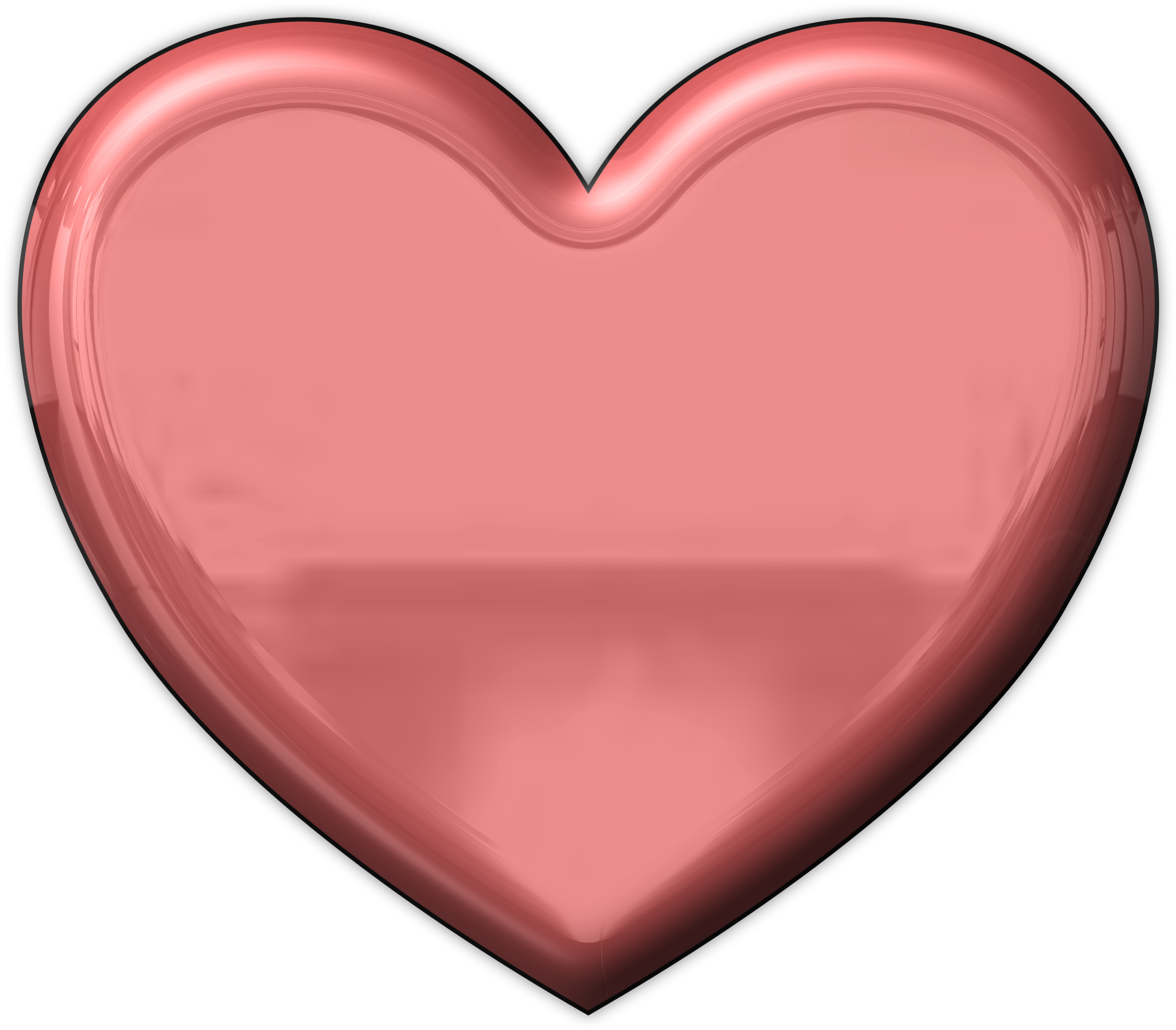 Download Pink Metallic Heart - Metallic Red Heart Png PNG Image with No ...