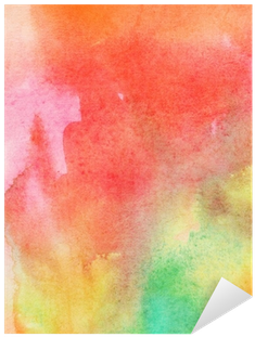Abstract Colorful Watercolor Painted Background Sticker - Painting ...