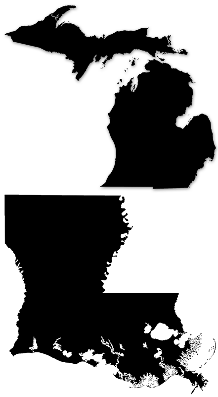 14disaster Relief Michigan And Louisianna - Michigan Map With Capital ...