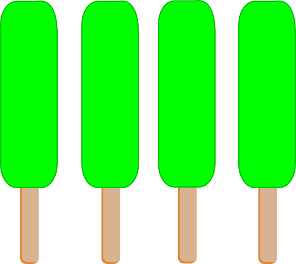 Download Green Single Popsicle Clipart PNG Image with No Background ...