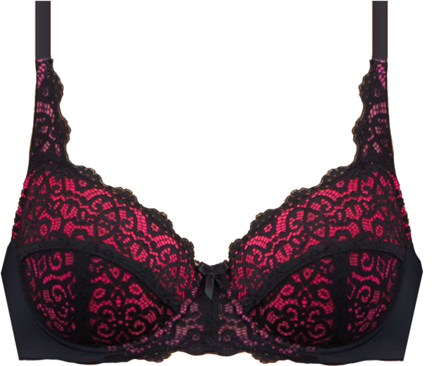 Download Lace Bra Black & Azalea Braa03 2112black/azalea - Brassiere ...