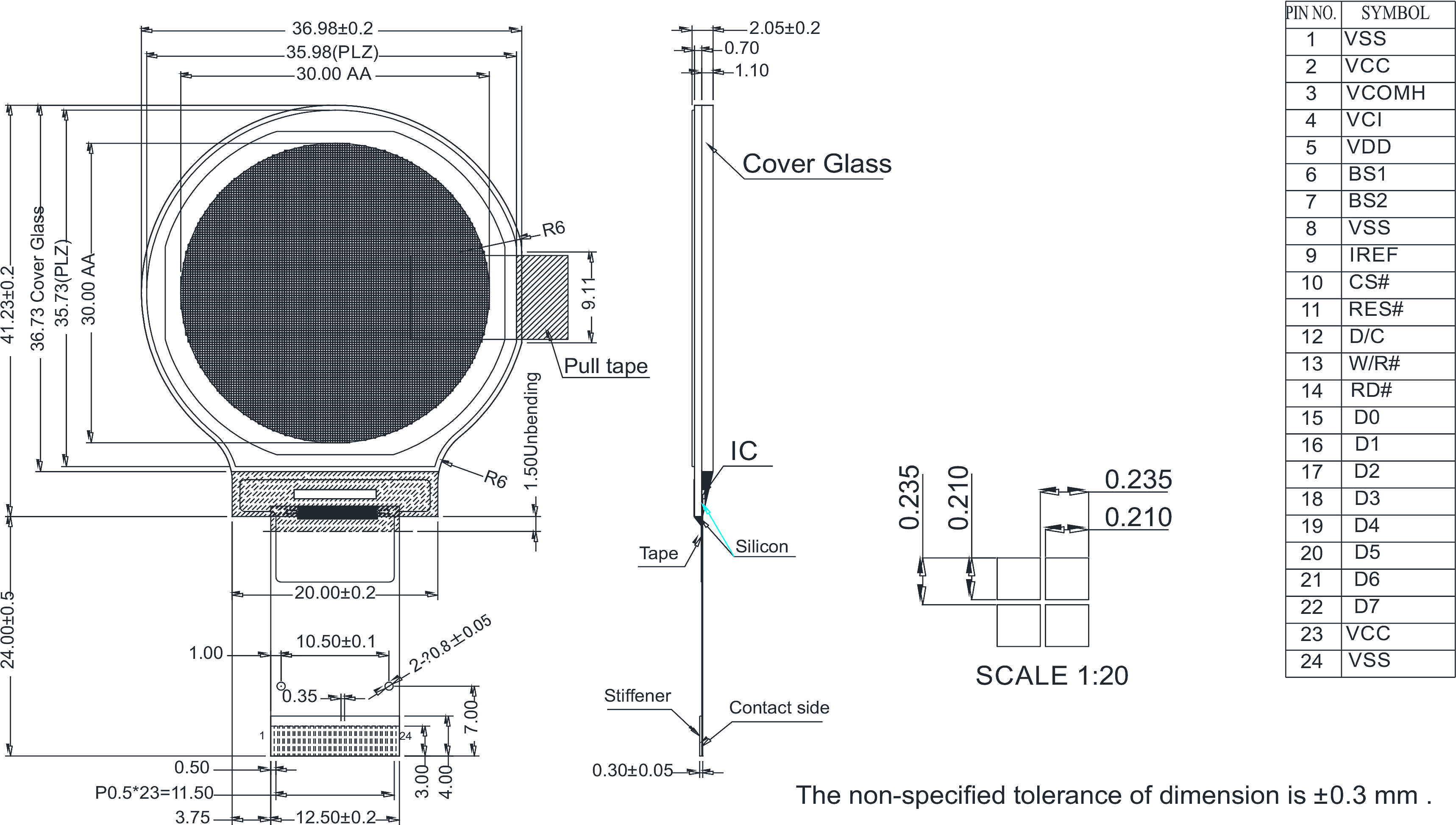 Download Winstar Longlife Oled Graphic Display Module - Diagram PNG ...