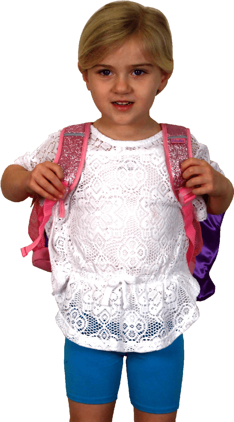 Download Clip Art Girl Wearing Backpack - Girl PNG Image with No ...
