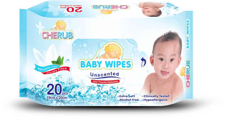 Download Cherub Baby Wipes 20's - Baby PNG Image with No Background ...