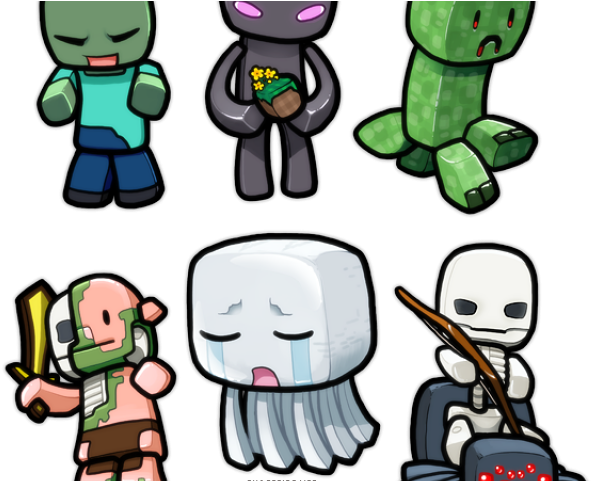 Drawn Minecraft Monsters - Minecraft Kawaii - Free Transparent PNG ...