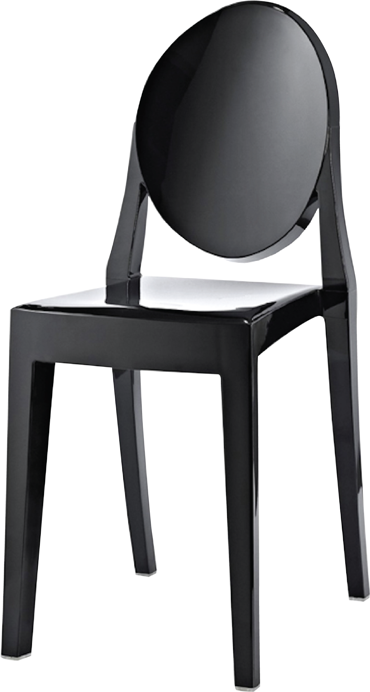 Download Black Ghost Chair Armless - Chair PNG Image with No Background ...