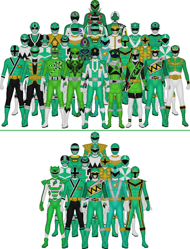 Download All Super Sentai And Power Rangers Greens By Taiko554 - Power ...