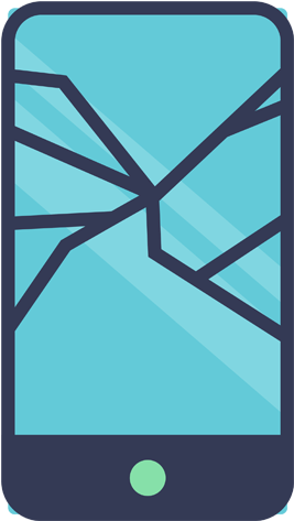 Download Iphone Cracked Screen - Mobile Phone PNG Image with No ...