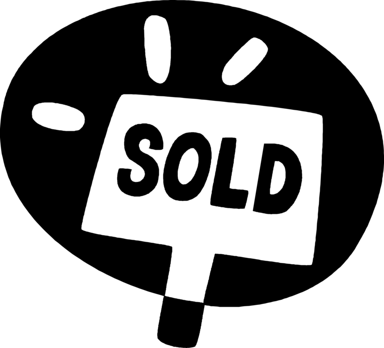 Download Vector Illustration Of Residential Real Estate Sold - Sign PNG ...