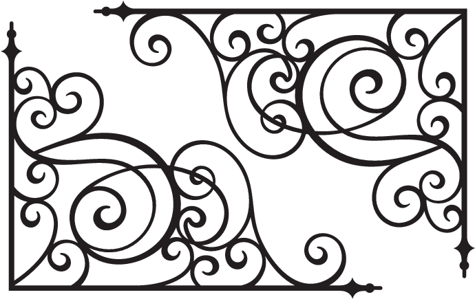 Decorative Wrought Iron Corner Brackets | Shelly Lighting