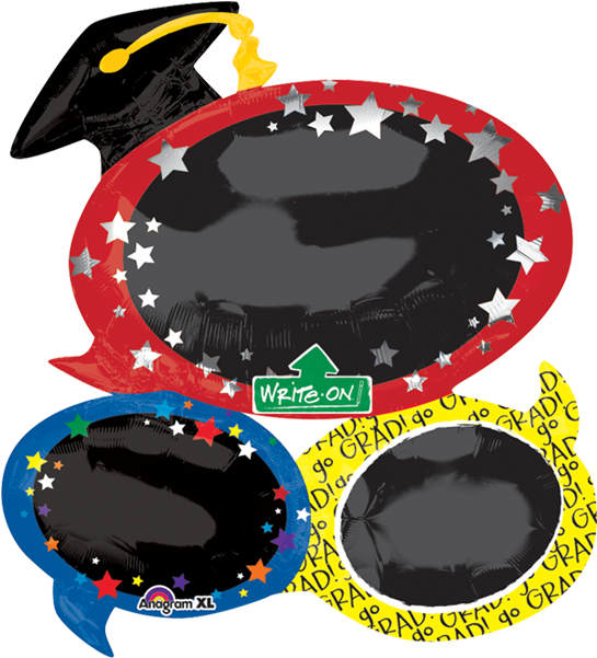 Download Packaged 28 Write On Graduation Word Bubble Chalkboard ...