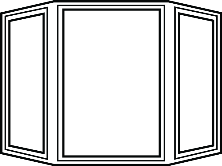 Bay Window - Line Art - Free Transparent PNG Download - PNGkey
